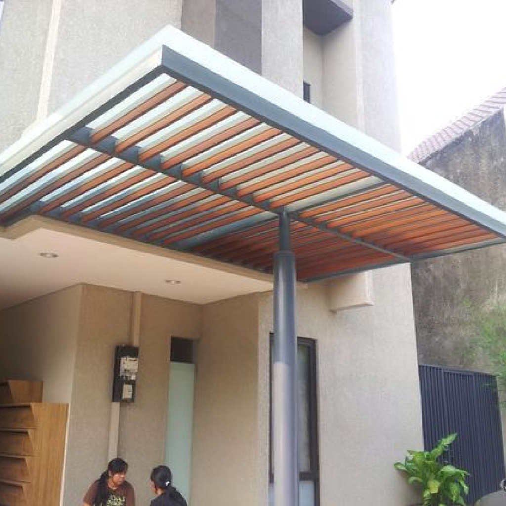 Inspirasi Model Kanopi Baja Ringan Minimalis Modern Terbaru